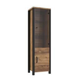 VITRINE Lyam Holz und Schwarz