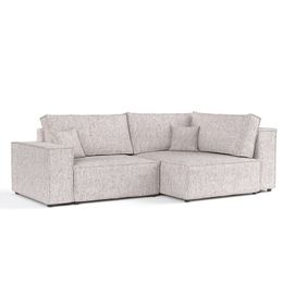 ECKSOFA AVION mit Schlaffunktion Beige im Neve Stoff
