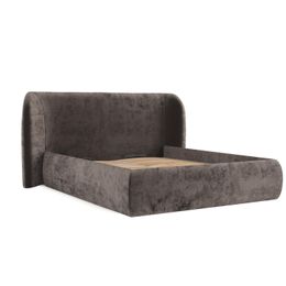 POLSTERBETT Bellano mit Stauraum 200/200 cm Braun im Lotta Stoff