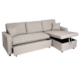MCW ECKSOFA MIT BETTKASTEN Beige