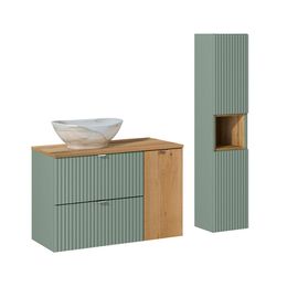 BADM&Ouml;BEL 90.4cm Jade 2er-Set Gr&uuml;n
