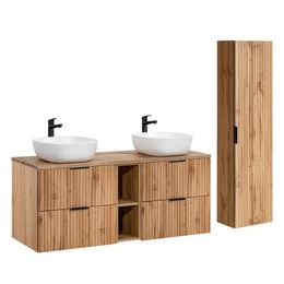 BADM&Ouml;BEL 140.8cm Adriel 2er-Set Holz