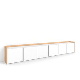 LOWBOARD, Wei&szlig; und Eiche, 309/35/50cm