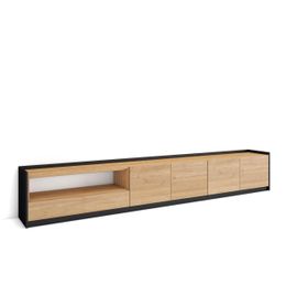 LOWBOARD, Eiche Schwarz, 310/37/50cm