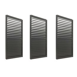 MCW SCHIEBET&Uuml;R F&Uuml;R PERGOLA 3ER-SET Anthrazit 3er-Set-Set