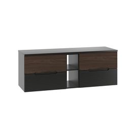 WASCHTISCHUNTERSCHRANK 140.6cm Sylla Schwarz und Holz