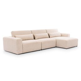 ECKSOFA Velano 3 Sitzpl&auml;tze Beige
