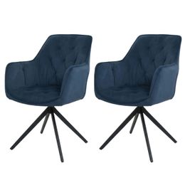 MCW ESSZIMMERSTUHL Blau 2er-Set