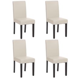 MCW ESSZIMMERSTUHL Wei&szlig;, Dunkelbraun 4er-Set
