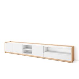 LOWBOARD, Wei&szlig; und Eiche Soft, 310/37/50cm