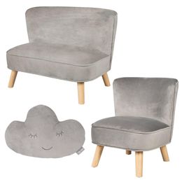 Roba KINDERSOFA 3er-Set silbergrau