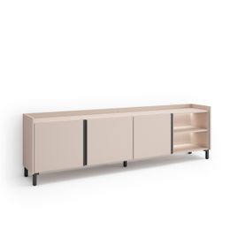 LOWBOARD, Beige, 207/35/61cm, mit Beinen