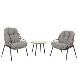 MCW POLY-RATTAN GARNITUR Grau, Anthrazit