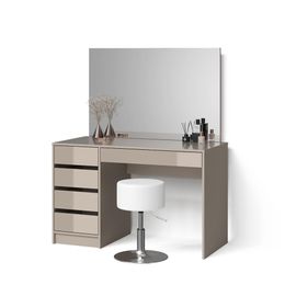 SCHMINKTISCH Imola Greige 120 cm mit Hocker