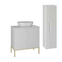 BADM&Ouml;BEL 80.6cm Daria 2er-Set Wei&szlig;