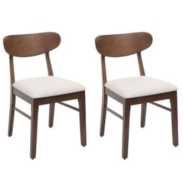 MCW ESSZIMMERSTUHL Braun, Cremewei&szlig; 2er-Set