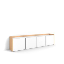 LOWBOARD, Wei&szlig; und Eiche, 207/35/50cm