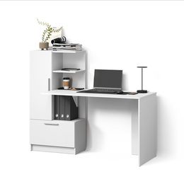 SCHREIBTISCH Lorena Wei&szlig; 150 x 120.1 cm mit 2 T&uuml;ren