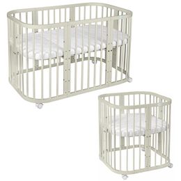 BABYBETT OLIVE, 7in1 mit Matratze