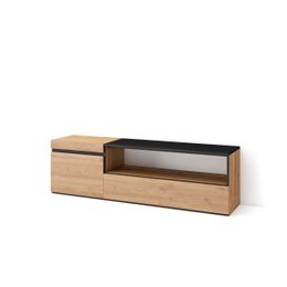 LOWBOARD Eiche, Schwarz, 150/35/45cm