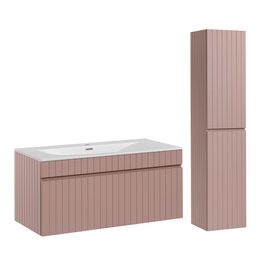 BADM&Ouml;BEL 100cm Zelie 2er-Set Rose