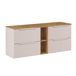 WASCHTISCHUNTERSCHRANK 140.4cm Riva Kaschmir und Holz