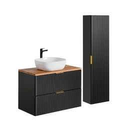 BADM&Ouml;BEL 80.6cm Adriel 2er-Set Schwarz