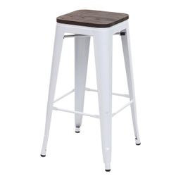 MCW BARHOCKER METALL Wei&szlig;