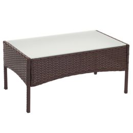 MCW POLY-RATTAN GARTENTISCH rechteck Braun