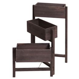 MCW PFLANZREGAL STANDREGAL Grau, Braun
