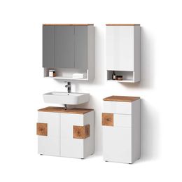 BADM&Ouml;BEL-SET Tanaro Wei&szlig; 4 Teile