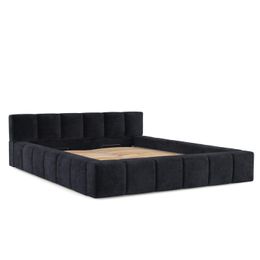 POLSTERBETT Milos mit Stauraum 180/200 cm Schwarz im Terra NW Stoff