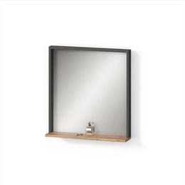 WANDSPIEGEL Ortello Anthrazit/Goldkraft Eiche 57 x 60 cm mit Spiegel