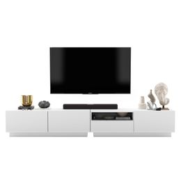 TV-LOWBOARD 2-er Set Enjoy Wei&szlig; Matt Loft Schublade 120 cm