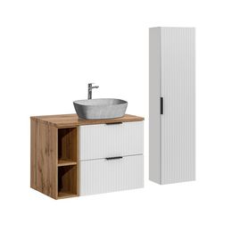 BADM&Ouml;BEL 80.6cm Adriel 2er-Set Wei&szlig;