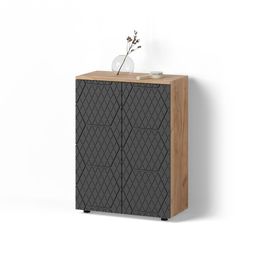 MIDISCHRANK Ronco Anthrazit mit Wabenstruktur 60 x 81 cm