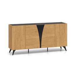 SIDEBOARD Soah Holz und Schwarz