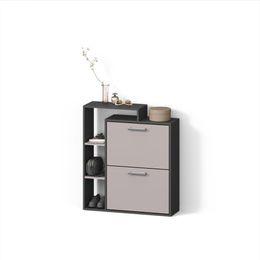 SCHUHKIPPER Ortello Anthrazit/Greige 80 x 90 cm