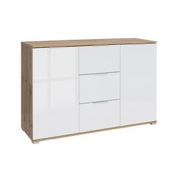 SIDEBOARD Selma Wei&szlig; und Holz