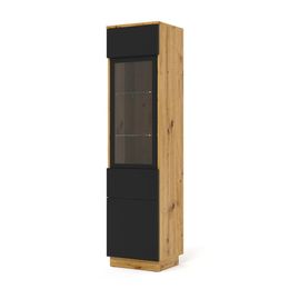 VITRINE Aurus Holz und Schwarz