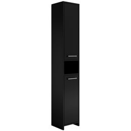 Badplaats BADEZIMMERSCHRANK Nemo mit 2 T&uuml;ren Schwarz - 32 x 29 x 190 cm