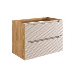 WASCHTISCHUNTERSCHRANK 80cm Elora Beige und Holz