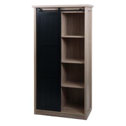 MCW SCHRANK Buche Dekor, Schwarz