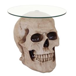 MCW BEISTELLTISCH TOTENKOPF rund Beige