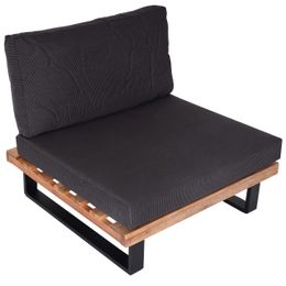 MCW LOUNGE-SESSEL Schwarz, Braun, Grau