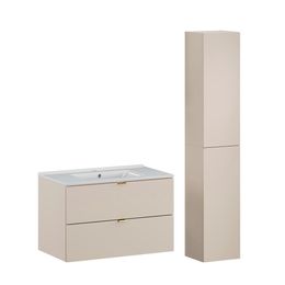 BADM&Ouml;BEL 80cm Azel 2er-Set Kaschmir