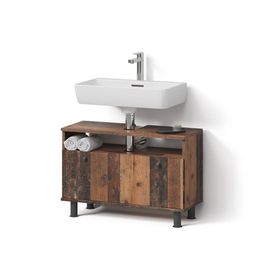 WASCHBECKENUNTERSCHRANK Fucino Oldstyle 80.2 x 54 cm mit Schublade