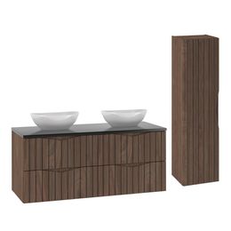 BADM&Ouml;BEL 120.6cm Siena 2er-Set Holz und Schwarz