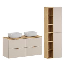 BADM&Ouml;BEL 120.6cm Azel 2er-Set Kaschmir