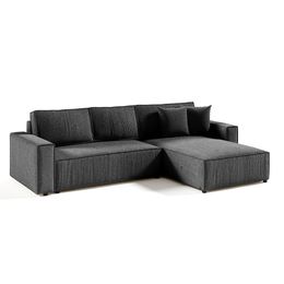ECKSOFA Isaac 4 Sitzpl&auml;tze Dunkelgrau